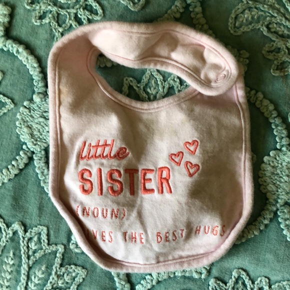 Carter's | Accessories | Little Sister Gives The Best Hugs Bib | Poshmark